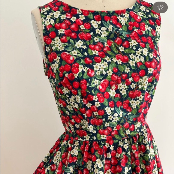 Retrolicious | Dresses | Cherry Good Print Vintage Style Dress By ...